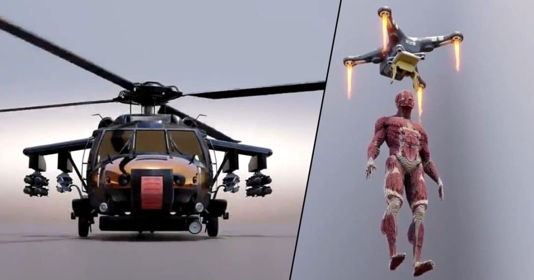 Viral Strange - Simulation: What Happens If You Fall Into Helicopter Blades