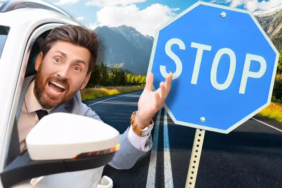 Viral Strange - Blue Stop Signs: What Do They Mean? Viral Strange - Blue Stop Signs: What Do They Mean?